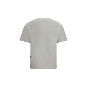 Palm Angels Mens White Cotton T-Shirt