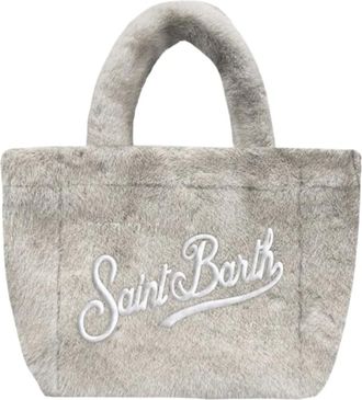 MC2 Saint Barth Femme, Sacs, Gris, Taille: ONE Size Vanity Soft Fur Hand Bag