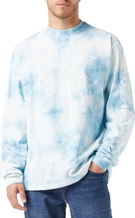 Dr. Denim Herren Reno Long Sleeve Langarmshirt, Blaues Td No Regrets Logo, S