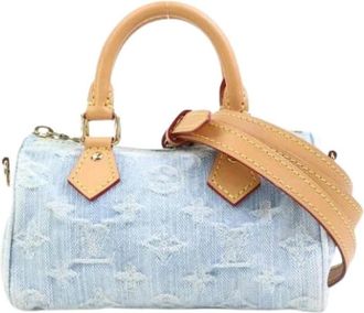 Louis Vuitton Sac Mini en Denim Pre-owned - Femme - Pre-owned - Bleu - Taille: ONE Size
