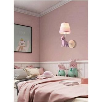 Trade Shop Applique Murale Pour Chambre En Forme De Cheval En R&eacute;sine E27 Applique Murale Lampe E49 Rose