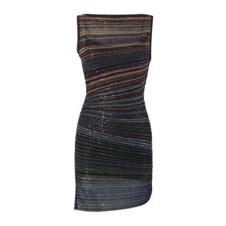 Missoni Femme, Robes, Multicolore, Taille: 38 FR Robe Courte Sans Manches &agrave; Sequins