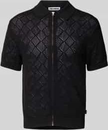 Review Regular Fit Strickhemd mit durchgehendem Rei&szlig;verschluss