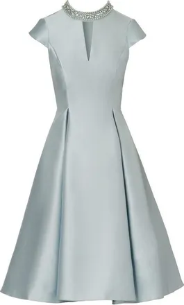 Adrianna Papell Abendkleid Key Hole Mikado Midi Dress Klassisch, Mikado, Fit-and-Flare