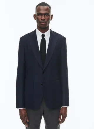 Fursac Veste droite en laine à chevrons - Taille 46 - Homme