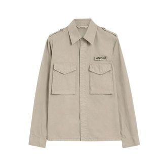 Aspesi Homme, Vestes, Beige, Taille: M Field Shirt