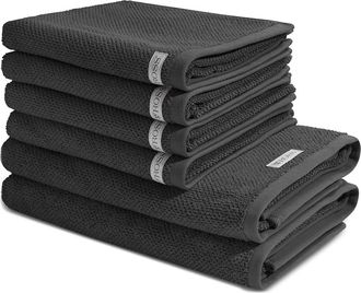 ROSS 6 teiliges Frottier-Set - Selection Bio-Baumwolle (4 X Handtuch 2 X Duschtuch im Set) - 540 g/m2 - Baumwolle - Frottee - saugstark - weich und flausch