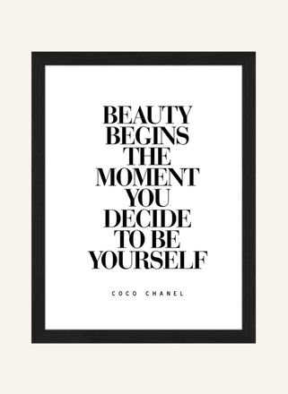 Liv Corday Wandbild Sch&ouml;nheit By Coco Mit Rahmen schwarz