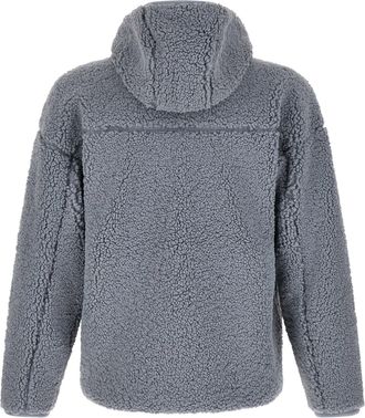 Diesel Teddy-Effect Fleece Hoodie - Gray