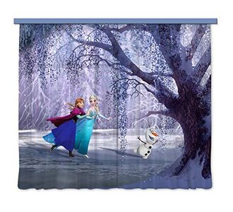 Disney AG Design FCS xl 4300 Rideau voilage pour chambre denfant - Reine des neiges