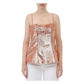 Sabina Mus&aacute;yev Glitzerndes Pailletten-Top - - Tops - Damen - Rosa - M