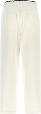 Brunello Cucinelli Cotton Elastic-Waist Trousers - White