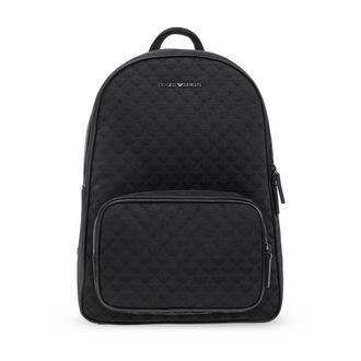 Emporio Armani Rucksack mit Logo - - Bags - Herren - Schwarzk - ONE SIZE