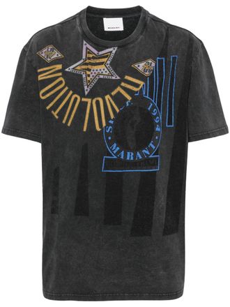 Isabel Marant t-shirt Hugo à imprimé graphique - Gris