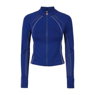 Casablanca Veste zipp&eacute;e sans coutures - Femme - Sport - Bleu - Taille: 38/40 FR