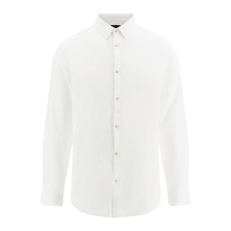 Guess Homme, Chemises, Blanc, Taille: S Chemise &agrave; manches longues Joe It, col italien et poignets fendus