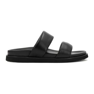 Kazar Leder-Slides mit Doppelriemen - - Shoes - Herren - Schwarzk - 41 EU