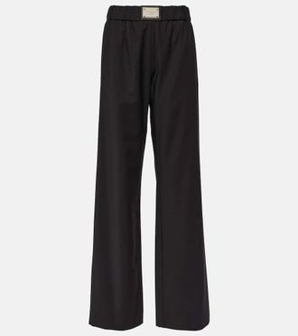 Dolce & Gabbana Pantalon ample en laine mélangée