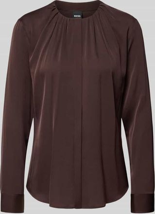 HUGO BOSS Seidenbluse mit Faltenlegung