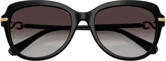 Swarovski Lunettes de soleil papillon Sk6073 - Femme - Accessoires - Noir - Taille: 55 MM