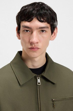 HUGO BOSS Canvasjacke Blake leicht wattiert, regular fit Overshirt &Uuml;bergangsjacke Kurzjacke Bomber