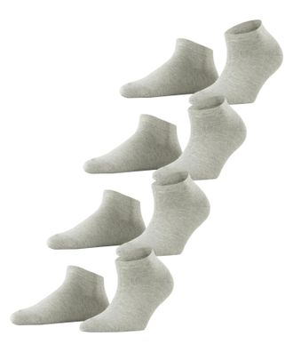 Esprit Damen Sneakersocken Solid W Sn Baumwolle kurz einfarbig Multipack, Grau Storm Grey 3820, 36-41