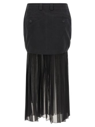 Dolce & Gabbana Womens Black Silk Midi Skirt