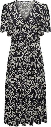 Only Onlhalia S/S Midi Dress WVN Noos Robe, Bleu, M Femmes