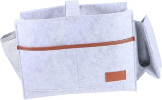 Aboofan Filz Aufbewahrungstasche Sofa Bett Organizer mit Klettband Haftstreifen Vielseitiger Hängebeutel für Nachttisch Dorm Zimmer Mehrere Taschen für Handy 