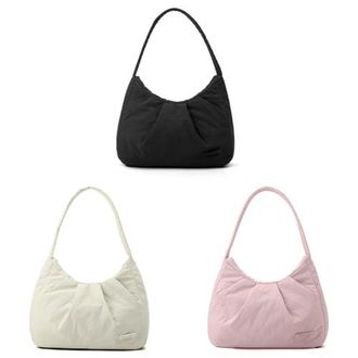 Generic Kexpery Sac &agrave; bandouli&egrave;re pliss&eacute; nuages de couleur unie pour femmes l&eacute;ger et pratique Sac &agrave; main pour shopping et voyage