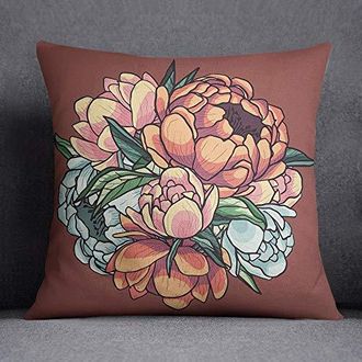 Bonamaison Le Jardin du Lin Kissenhüllen, Cotton, Mehrfarbig, 45x45