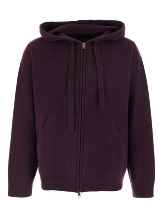 Roberto Collina Hoodie mit Kordelzug - Violett