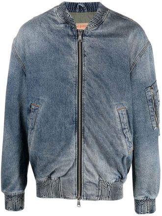 Diesel veste bomber en jean - Bleu