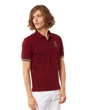 La Martina Herren Perseo Poloshirt, Rot (Tawny Port 06026), Small