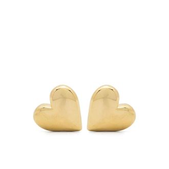Federica Tosi Goldton Herz Charm Clip-On Ohrringe - - Accessories - Damen - Gelb - ONE SIZE