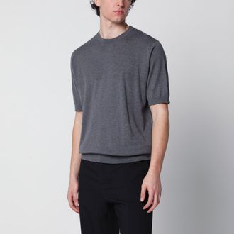 John Smedley Kempton Baumwollpullover in Grau