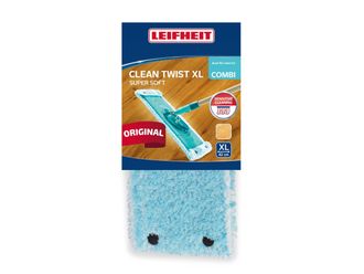 Leifheit Wischbezug CLEAN Twist XL super Soft f&uuml;r Sensible B&ouml;den, Bodenwischer Ersatzbezug mit Spezialfasern, Wischmopp Ersatzbezug f&uuml;r minimale Wasseraufnahme