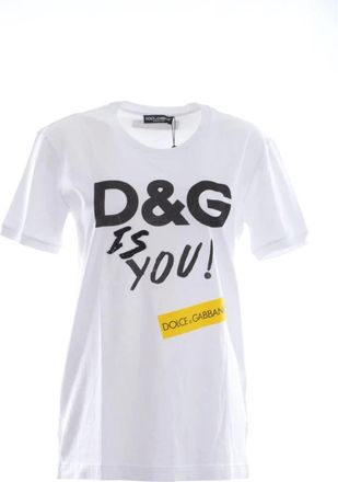Dolce & Gabbana Femme, Tops, Blanc, Taille: 42 FR Dolce & Gabbana Women Short sleeve T-shirt