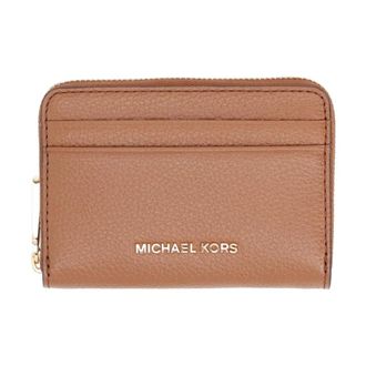 Michael Kors Jet Set Kleine Geldb&ouml;rse mit Rei&szlig;verschluss aus genarbtem Leder - - Accessories - Damen - Braun - ONE SIZE