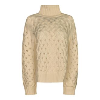 P.A.R.O.S.H. Turtleneck Sweater - - Knitwear - Damen - Beige - XS