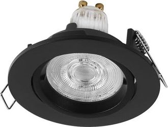 Osram Spot Set Twistlock LED Einbaustrahler Flexibel Schwarz, 2,6W 2700K Warmwei&szlig;, Aluminium, Twistlock-System