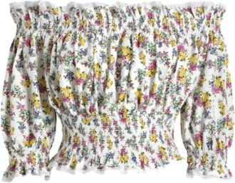 Dolce & Gabbana Femme, Blouses et Chemises, Multicolore, Taille: 40 FR Blouse en popeline &agrave; petit imprim&eacute; floral