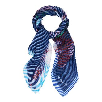 Desigual Femme, Accessoires, Bleu, Taille: ONE Size Bluestrip Scarf