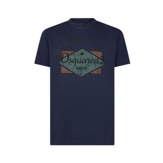 Dsquared2 Neues Cool Fit T-Shirt - - Tops - Herren - Blau - XL