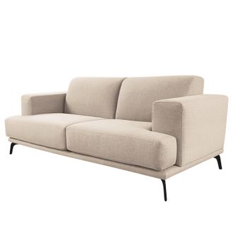 Norrwood home24 Sofa Asia 2,5-Sitzer Beige Webstoff Inas 215 x 82 x 105cm Skandi