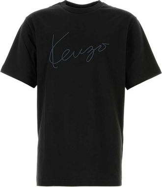 Kenzo Homme, Tops, Noir, Taille: M T-shirt Classique Signature