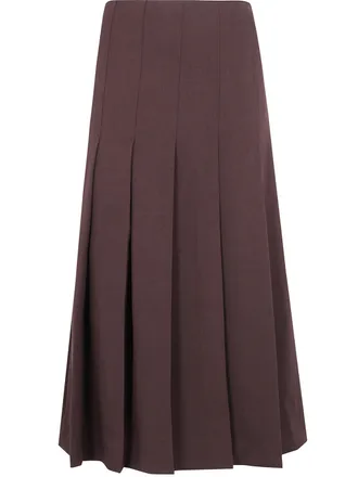 DRHOPE Skirt Pleated Asymmetrical Midi