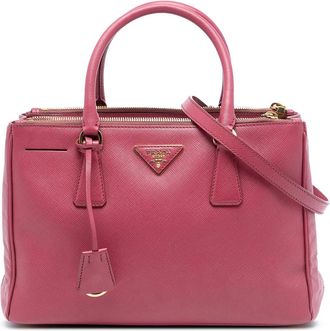 Prada Hobo Bags - Small Saffiano Lux Galleria Double Zip Satchel - Gr. unisize - in Gold - f&uuml;r Damen