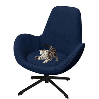 Generic Drehsessel-&Uuml;berzug, gebogener Lounge-Sesselbezug mit mittelhoher R&uuml;ckenlehne, drehbarer Sesselbezug in Eierschalenoptik, Schutzh&uuml;lle f&uuml;r Wohnzimmer(Na