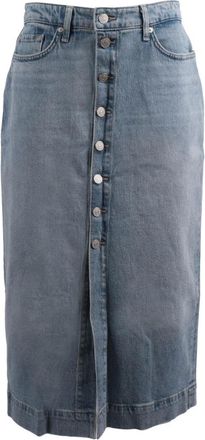 7 For All Mankind Femme, Jupes, Bleu, Taille: W30 Amber Midi Skirt